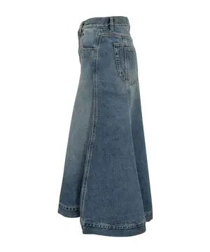Victoria Beckham High Waist Panelled Kick Flare Skirt