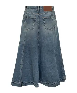 Victoria Beckham High Waist Panelled Kick Flare Skirt