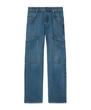 Off-White Straight-leg Cargo Jeans - Blue