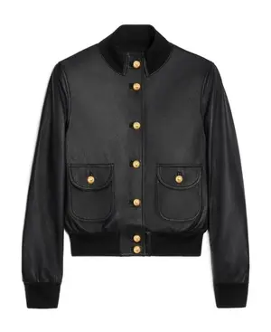 Celine Boule Blouson In Soft Lambskin