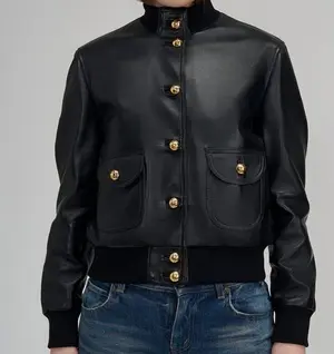 Celine Boule Blouson In Soft Lambskin