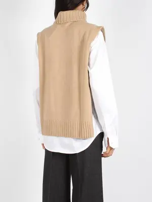Vince Roll Neck Sleeveless Jumper