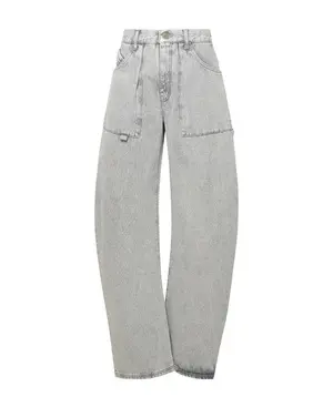 Attico Effie Long Jeans - Light Gray