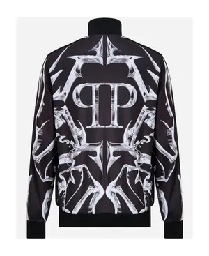 Philipp Plein Long-sleeved Printed Casual Jacket