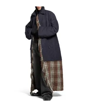 Balenciaga Layered Parka With Fringed Trim