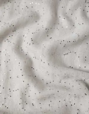Brunello Cucinelli Glitter Embellished Frayed-edge Scarf