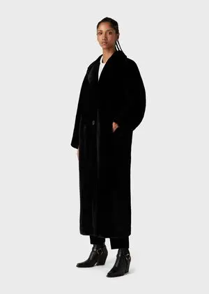 Emporio Armani Classic-collar Shearling Coat
