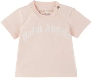Palm Angels Logo-print Cotton Babygrow Set With Hat