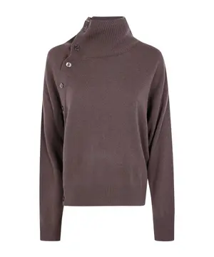 Seventy High-neck Blended Sweater - Brown