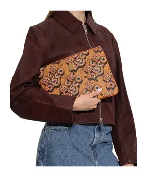 Mcm Zip-top Clutch