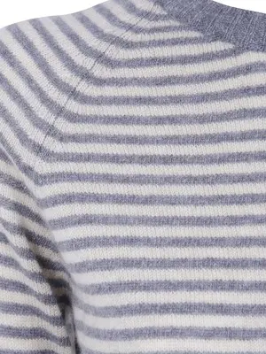 BASERANGE Striped Crew Neck Knit Sweater