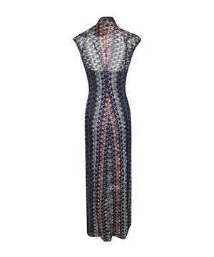 Missoni Sleeveless All-over Pattern Maxi Dress