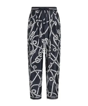 Dolce & Gabbana Maritime Print Wide-leg Trousers - Multicolor