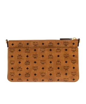 Mcm Visetos Monogram Pouch With Detachable Shoulder Strap
