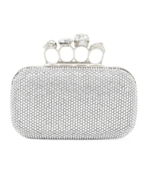 Alexander McQueen Knuckle Clutch In -finish - Silver
