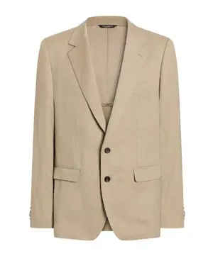 Dolce & Gabbana Martini Light Single-breasted Linen Jacket - Beige