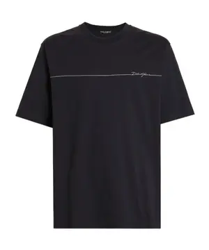 Dolce & Gabbana Cotton T-shirt With Logo - Blue