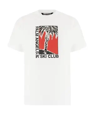 Palm Angels Ski Club Graphic Printed T-shirt - White