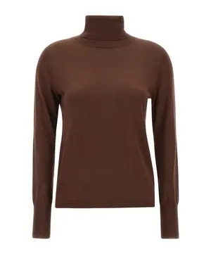 Aspesi Long-sleeved Turtleneck Knit Top - Brown