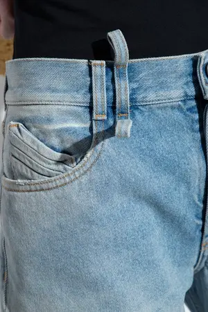 Attico The Ring Embellished Tapered Leg Jeans