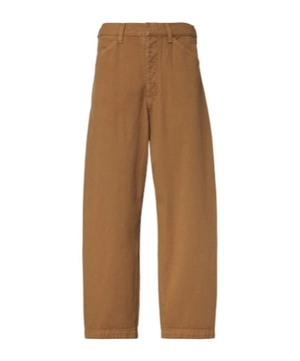 LEMAIRE Cotton Twill Barrel-leg Pants - Brown