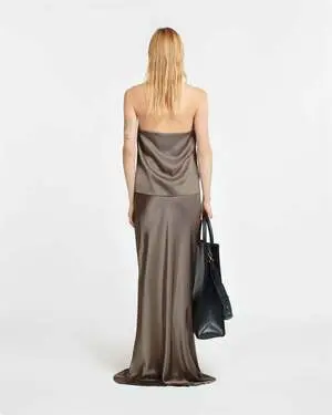 Nanushka Neline Draped Slip Satin Top