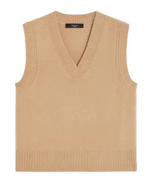 Max Mara Cashmere Knitted Vest - Camel