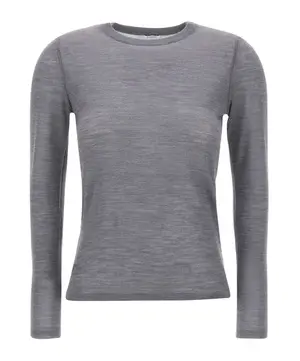 Aspesi Crew-neck Long-sleeve Knit Top - Grey