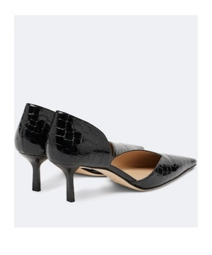 Victoria Beckham Crocodile-effect Leather High Heels