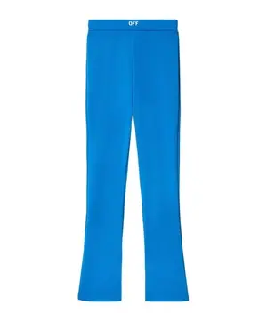 Off-White High Waist Flared Leggings - Blue