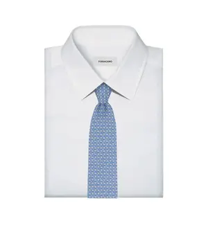 FERRAGAMO Frog Print Silk Neck Tie
