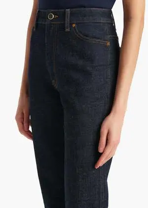 Khaite Embellished Straight-leg Jeans