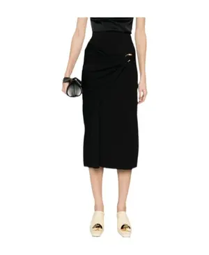 JIL SANDER High-waisted Virgin Wool Skirt