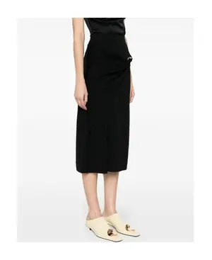 JIL SANDER High-waisted Virgin Wool Skirt