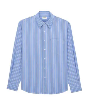 Saint Laurent Cassandre Button-up Shirt - Blue Black Wax