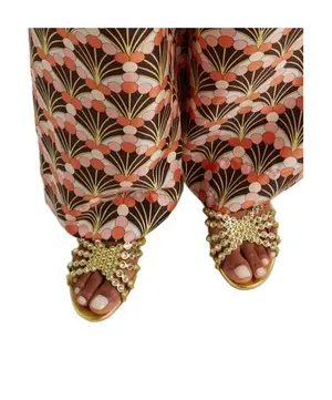 AQUAZZURA Tequila Embellished Leather Sandals