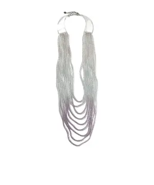 Emporio Armani Multi-strand Beaded Necklace - Grey