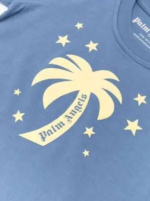 Palm Angels Logo Print Cotton T-shirt Set Of Three