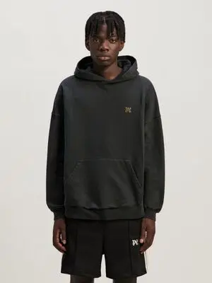 Palm Angels Back Foggy Logo Printed Hoodie