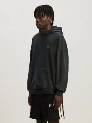 Palm Angels Back Foggy Logo Printed Hoodie