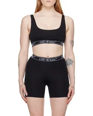 Off-White Straight Hem Cropped Top