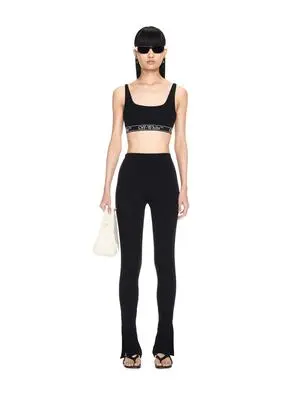 Off-White Straight Hem Cropped Top