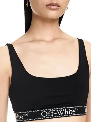 Off-White Straight Hem Cropped Top