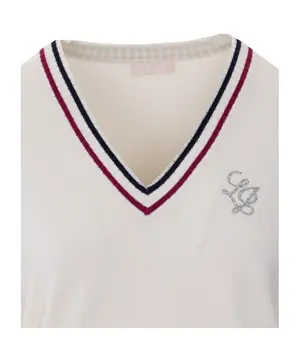 Liu Jo Logo Embellished V-neck Jumper