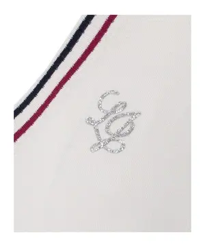 Liu Jo Logo Embellished V-neck Jumper