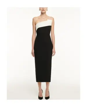 Roland Mouret Strapless Pendant Mid-length Dress