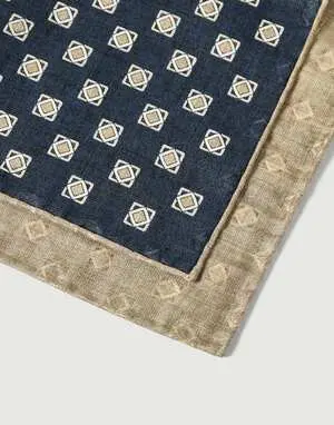 Brunello Cucinelli Silk Geometric-pattern Pocket Square