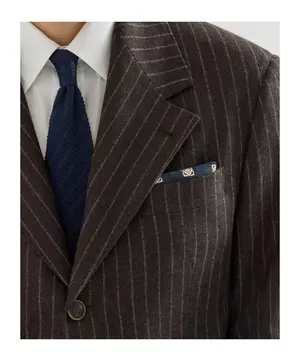 Brunello Cucinelli Silk Geometric-pattern Pocket Square