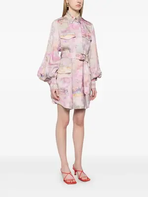 Zimmermann Dawning Belted Mini Dress