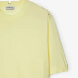 Burberry Crew Neck Wool T-shirt - Yellow